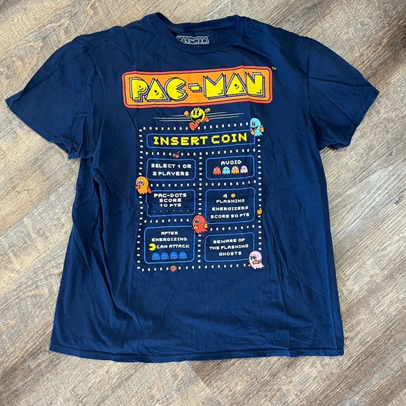 Source Unknown | Shirts | Navy Pacman Arcade Tee | Poshmark